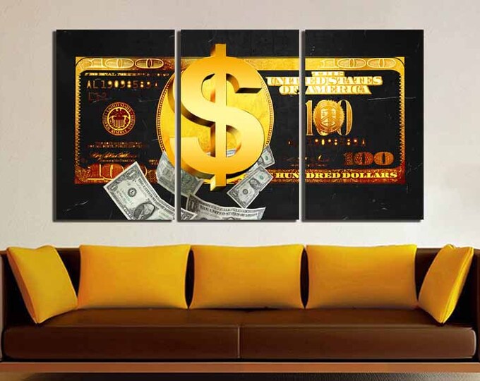 Black Woman Poster Money Print 100 Dollar Bill Canvas Print Money Art ...