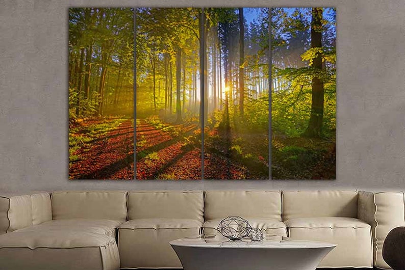 Forest Canvas Forest Print Forest Décor Landscape Art Forest | Etsy