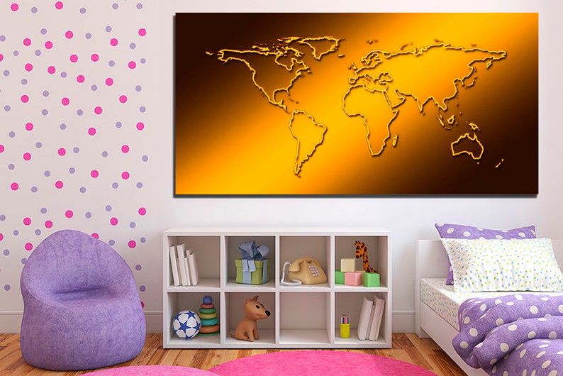 World Map Canvas Push Pin World Map World Map Canvas Set Map - Etsy