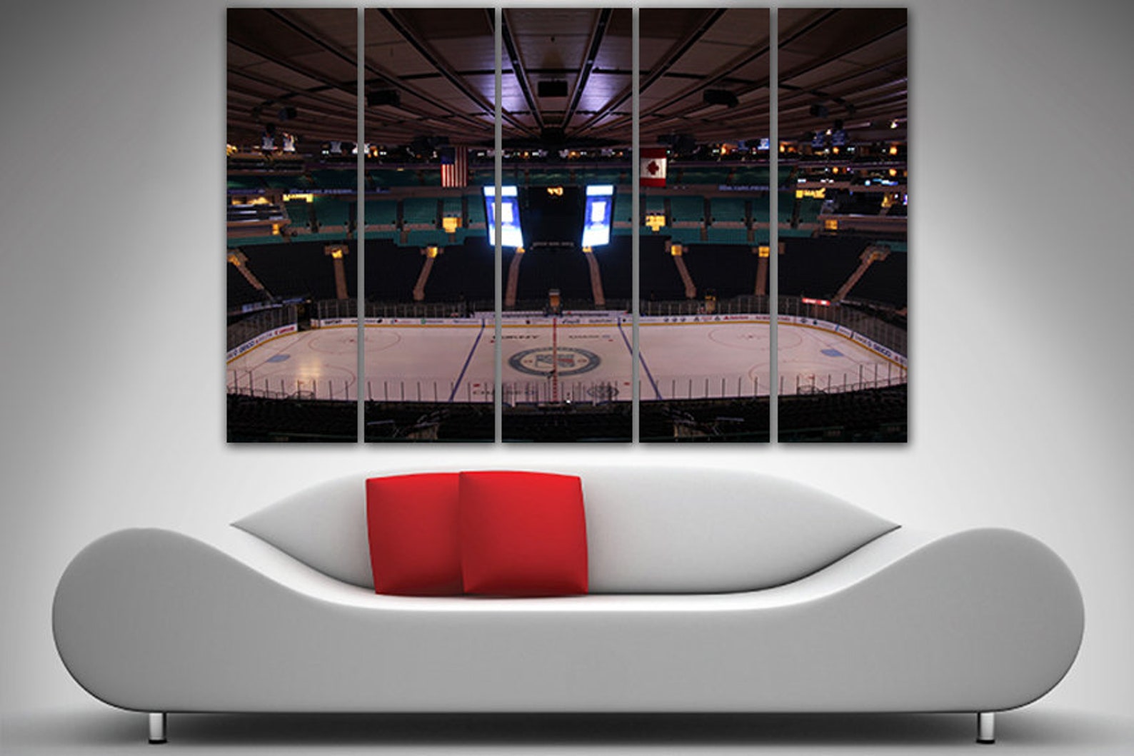 Ice Rink Panel Art Hockey Arena Hockey Canvas Rink Print Rink | Etsy