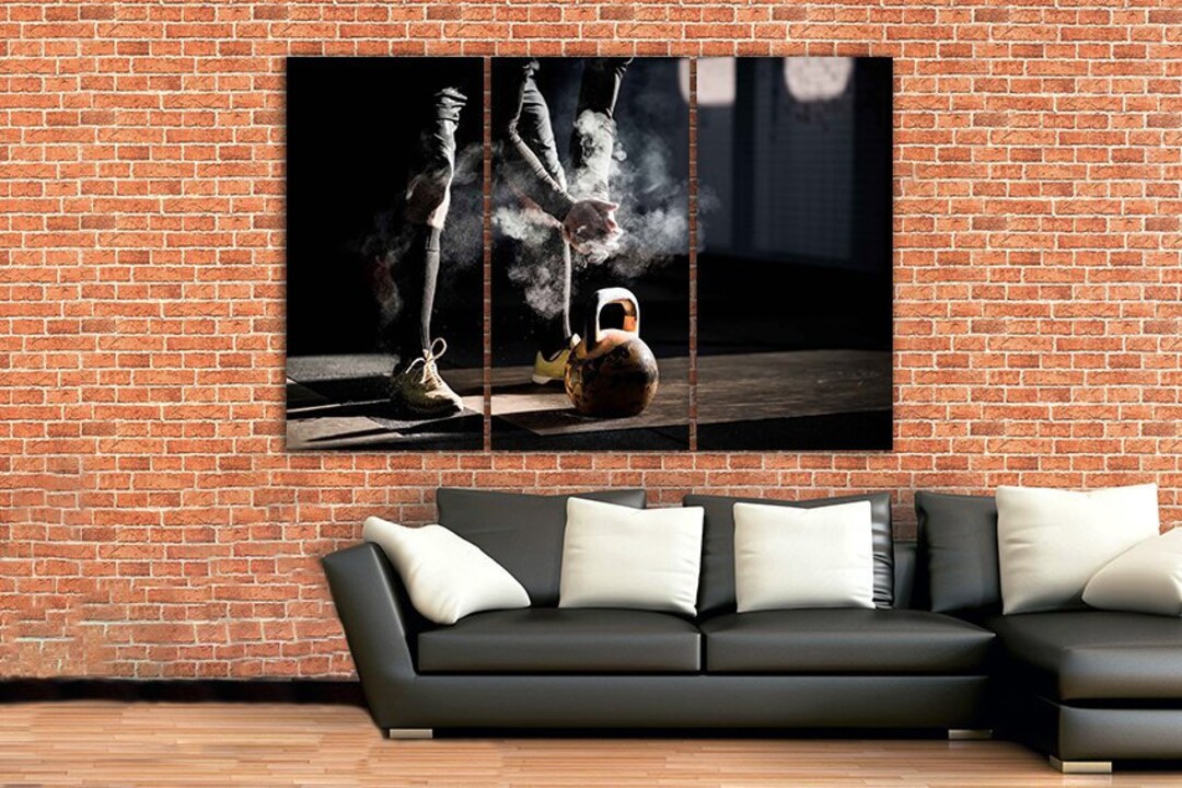 Bodybuilding Canvas Body Building Art Metal Lifting Muscles Print Sport ...