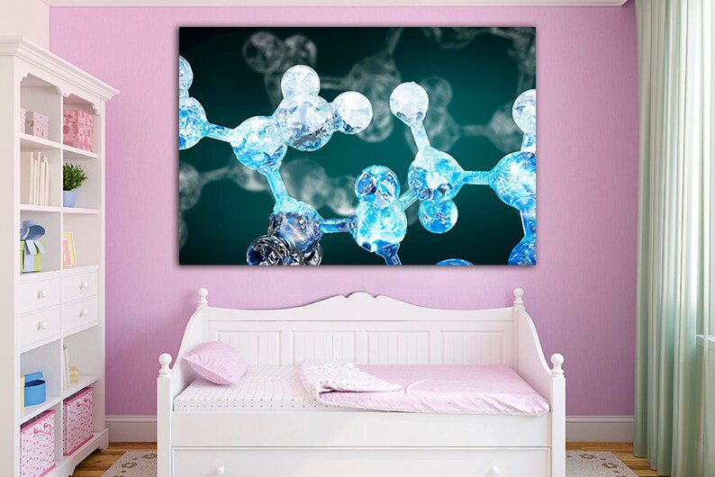 Molecule Large Canvas Set Science Decor Medical Print Medical - Etsy
