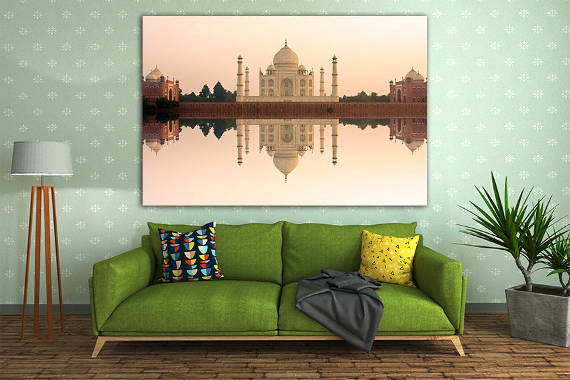 Taj Mahal Canvas Taj Mahal Print India Wall Art Taj Mahal - Etsy