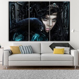 Vampire Print Vampire Canvas Gothic Vampire Gothic Art Print Black ...