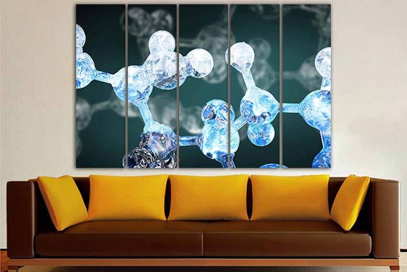 Molecule Large Canvas Set Science Decor Medical Print Medical - Etsy
