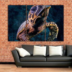 Turtle Art Print Split Canvas Turtle Canvas Set Turtle Wall - Etsy