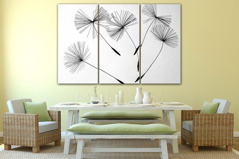 Dandelion Canvas Dandelion Print Flower Wall Art Dandelion - Etsy