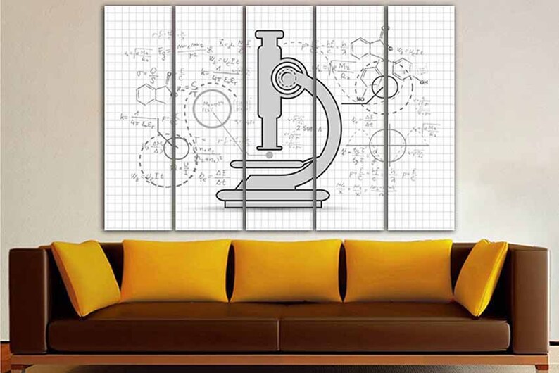 Microscope Canvas Science Wall Decor Biology Print Microscope - Etsy