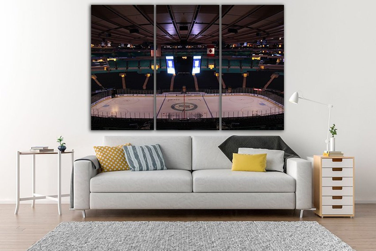 Ice Rink Panel Art Hockey Arena Hockey Canvas Rink Print Rink - Etsy