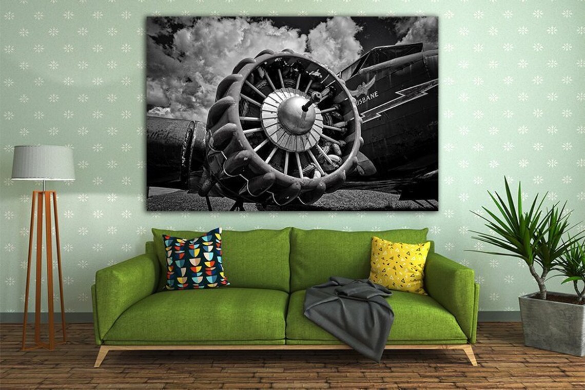 Large Canvas Set Aircraft Turbine Turbine Canvas Turbine Wall | Etsy