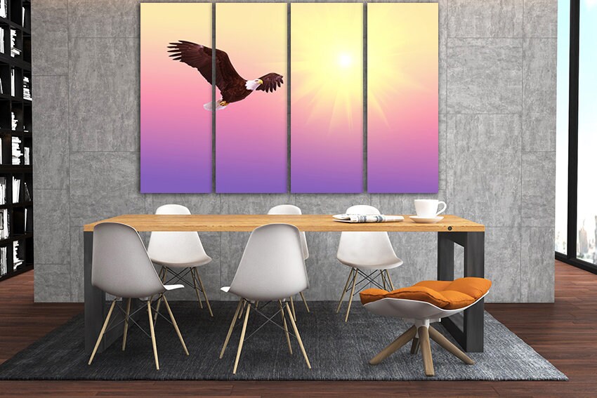 Bald Eagle Canvas Eagle Wall Art Animal Decor Bald Eagle Bald - Etsy