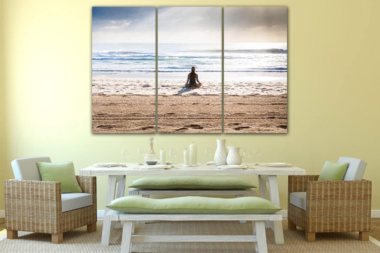 Meditation Canvas Spiritual Print Spiritual Wall Art - Etsy