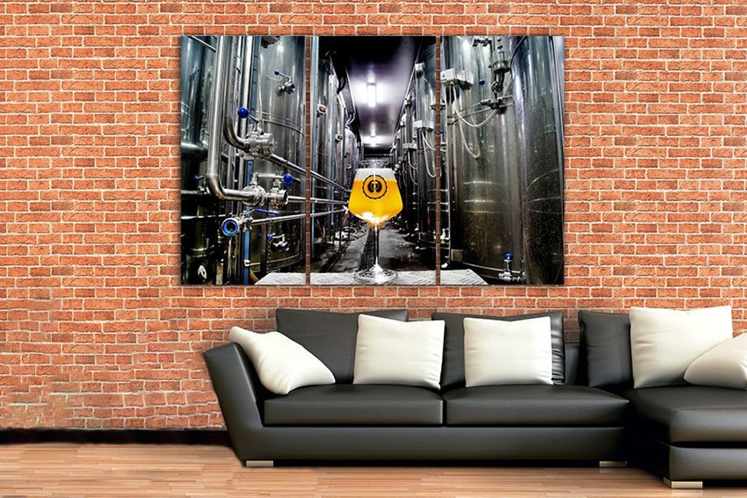 Beer Canvas Brewery Large Canvas Set Beer Wall Decor Beer Print Beer ...