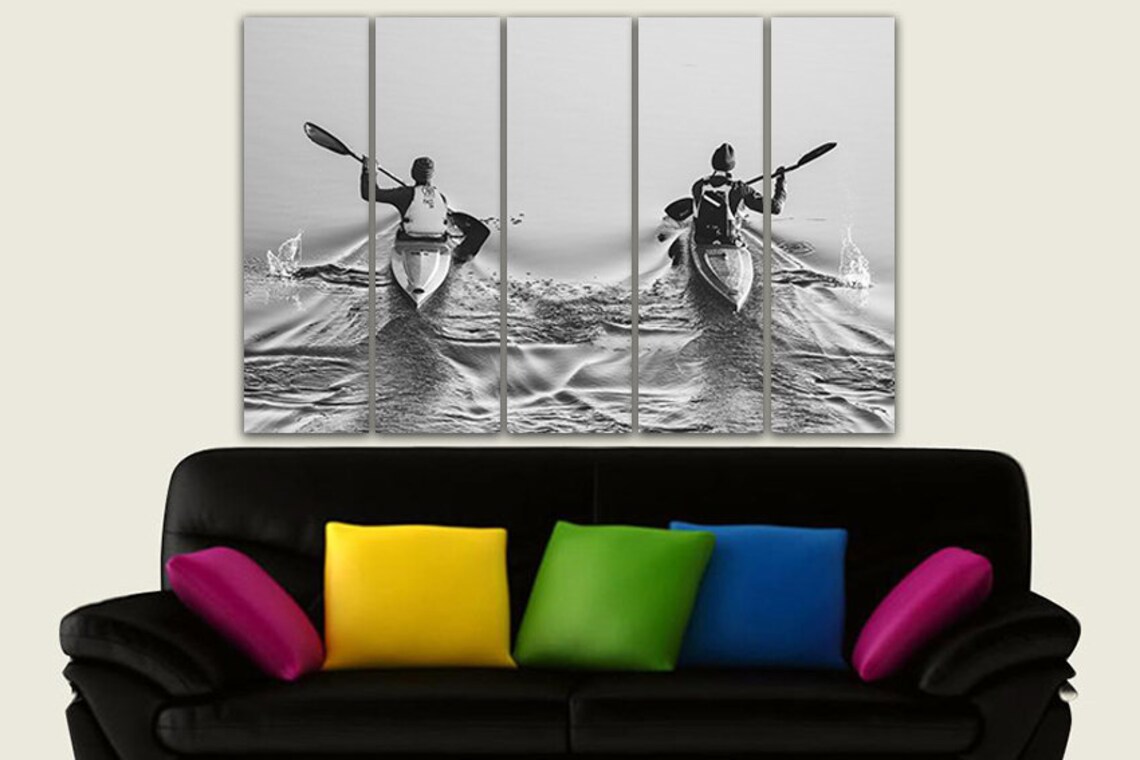 Rowing Wall Art Canvas Sport Décor Rowing Canvas Canoe Print - Etsy