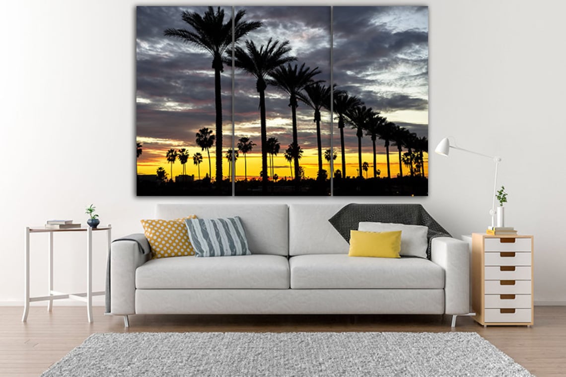 California Print Large Canvas Set California Wall Art City - Etsy