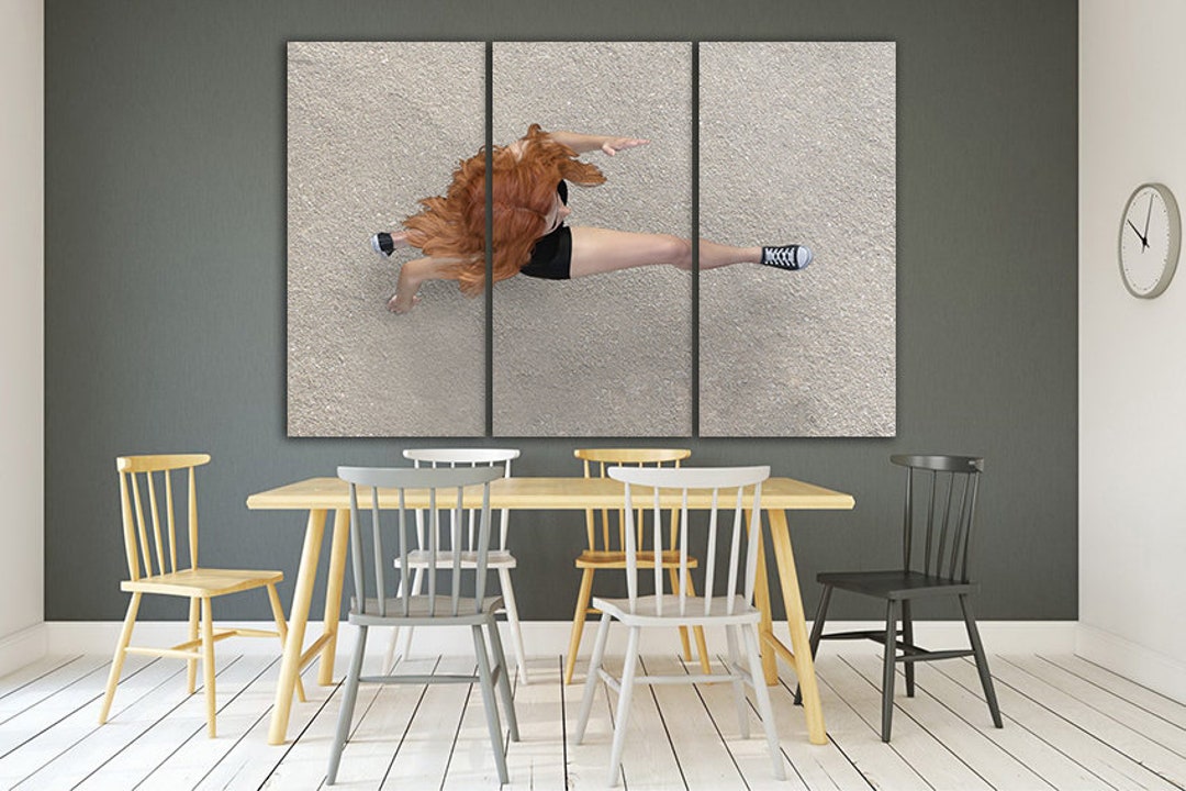 Female Runner Canvas Motivation Print Runner Wall Art Fitness Décor ...