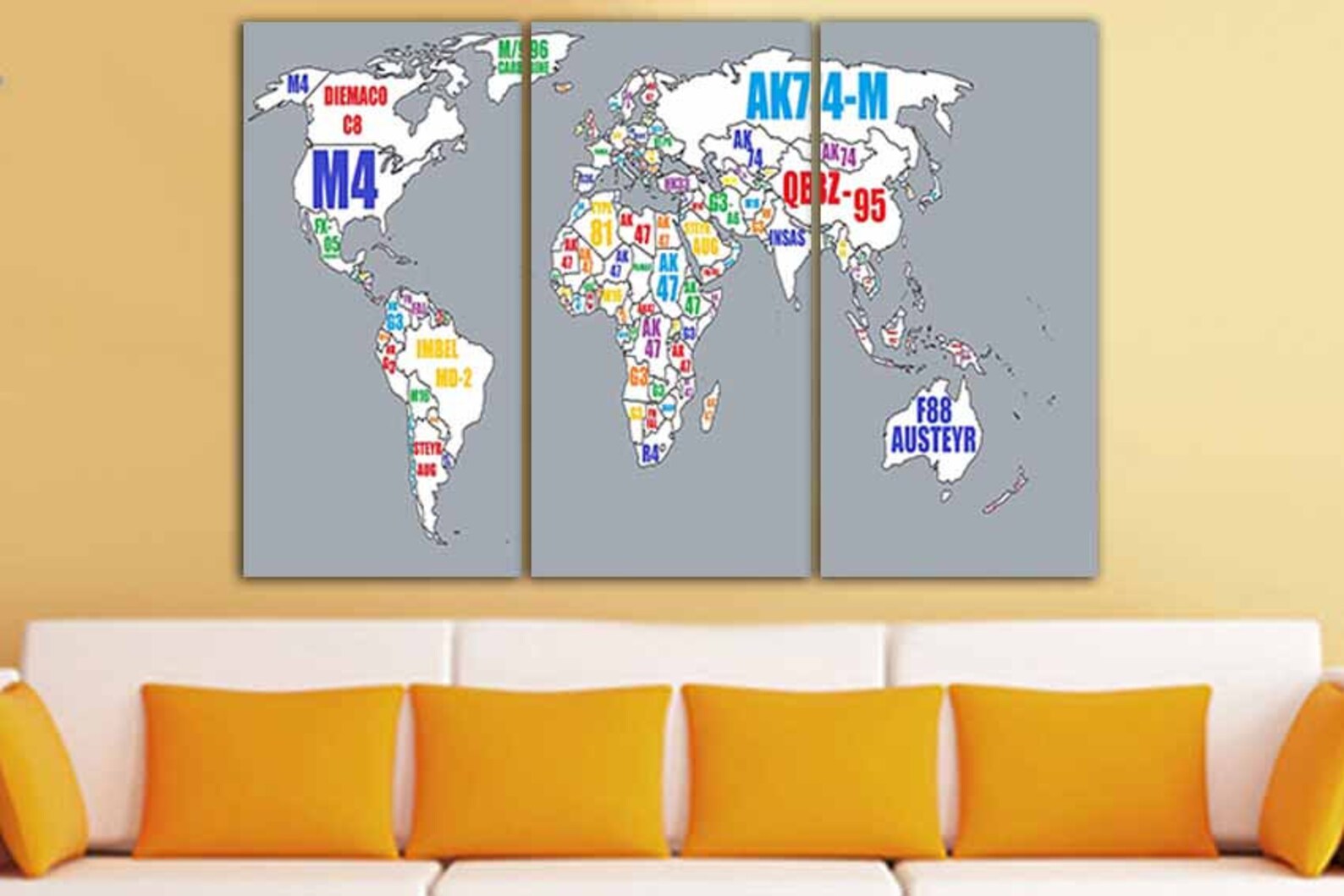 World Map Canvas Military Map Army Décor Military Map Print - Etsy