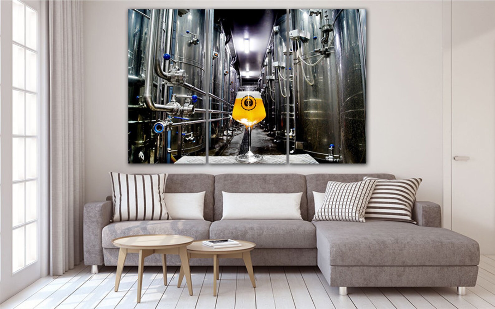 Beer Canvas Brewery Large Canvas Set Beer Wall Decor Beer - Etsy