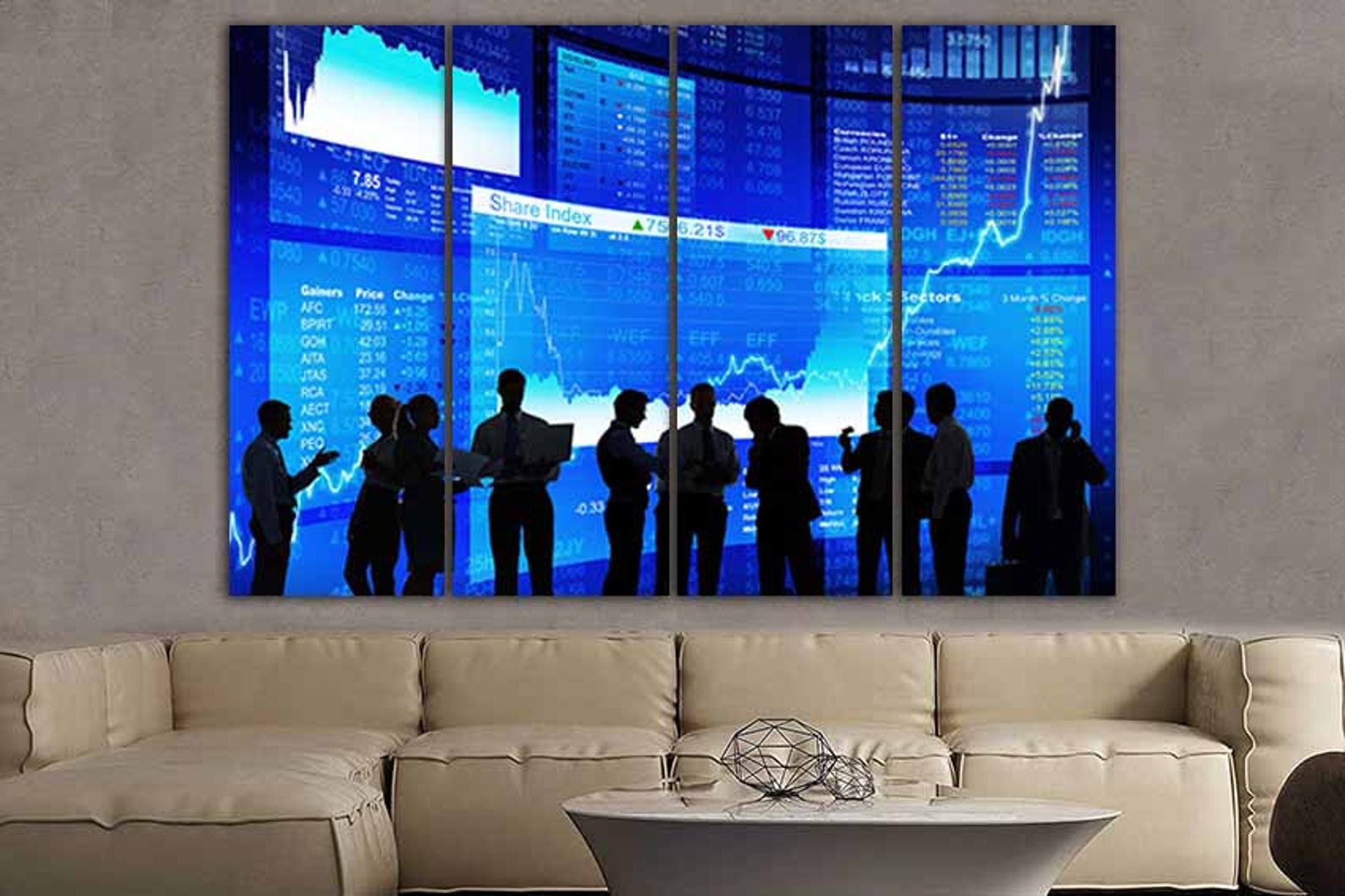 Stock exchange Investment décor Money canvas Stock market | Etsy