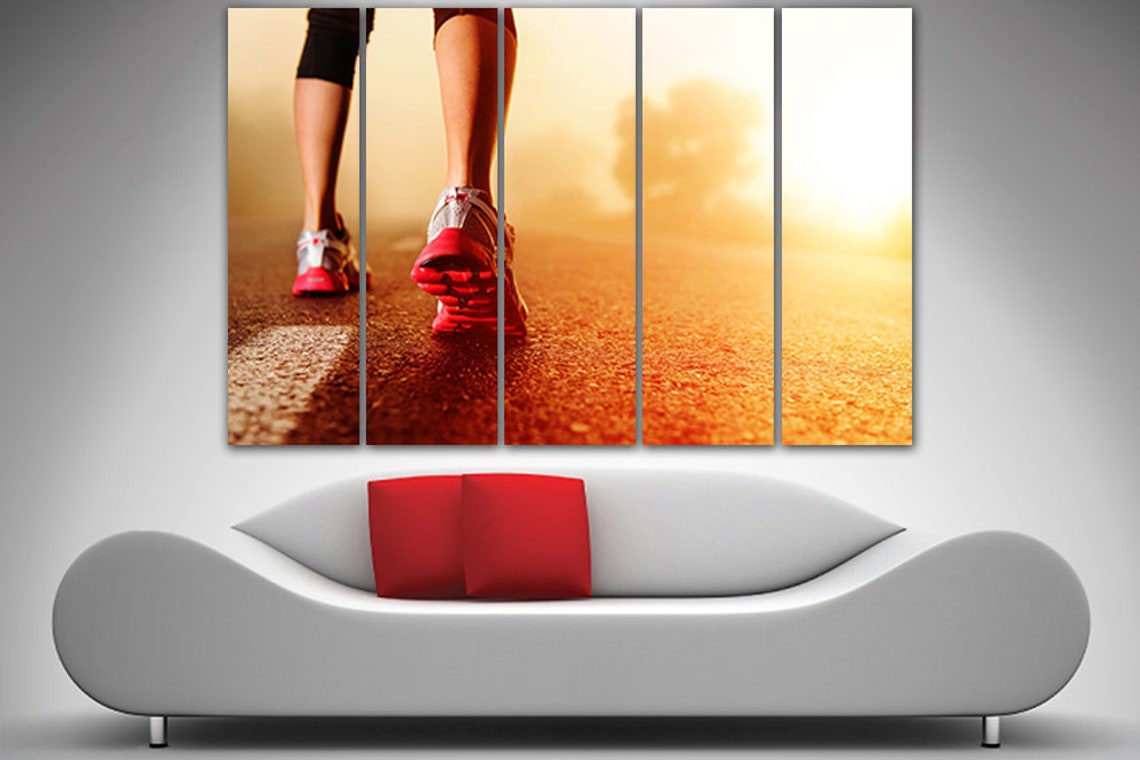 Running Canvas Set Sports Running Sports Decor Room Running - Etsy