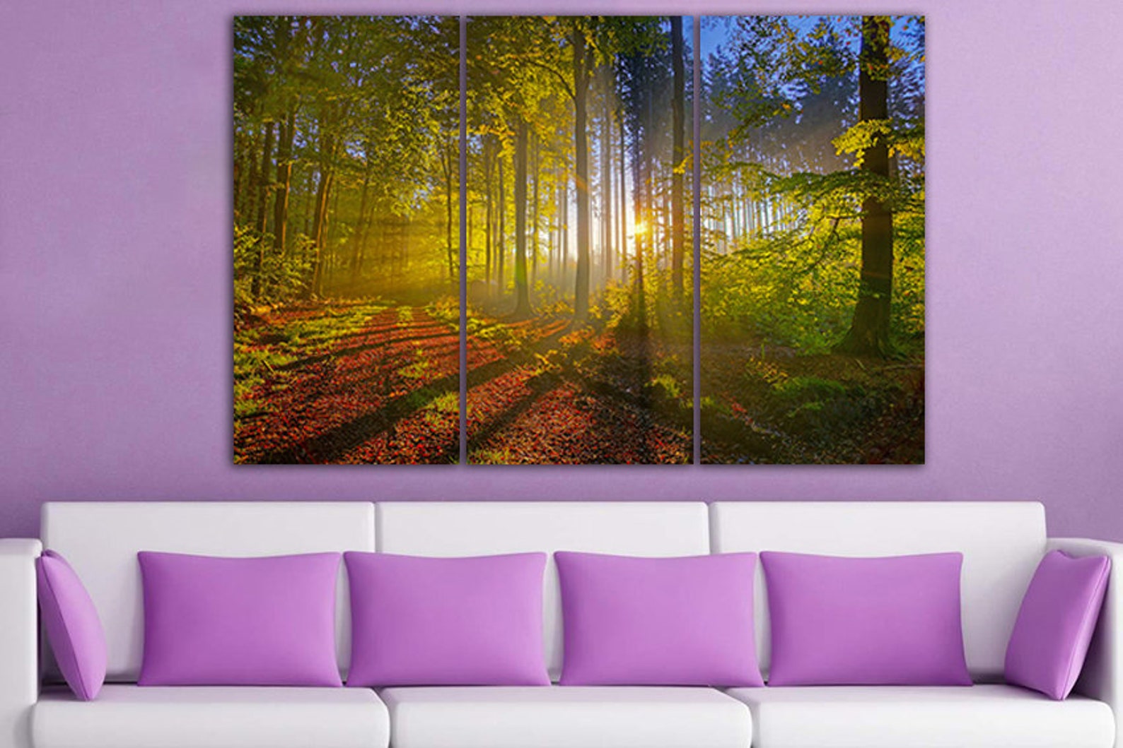 Forest Canvas Forest Print Forest Décor Landscape Art Forest | Etsy