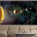 Wall Art Canvas Solar System Universe Canvas Space Wall Decor Planets ...