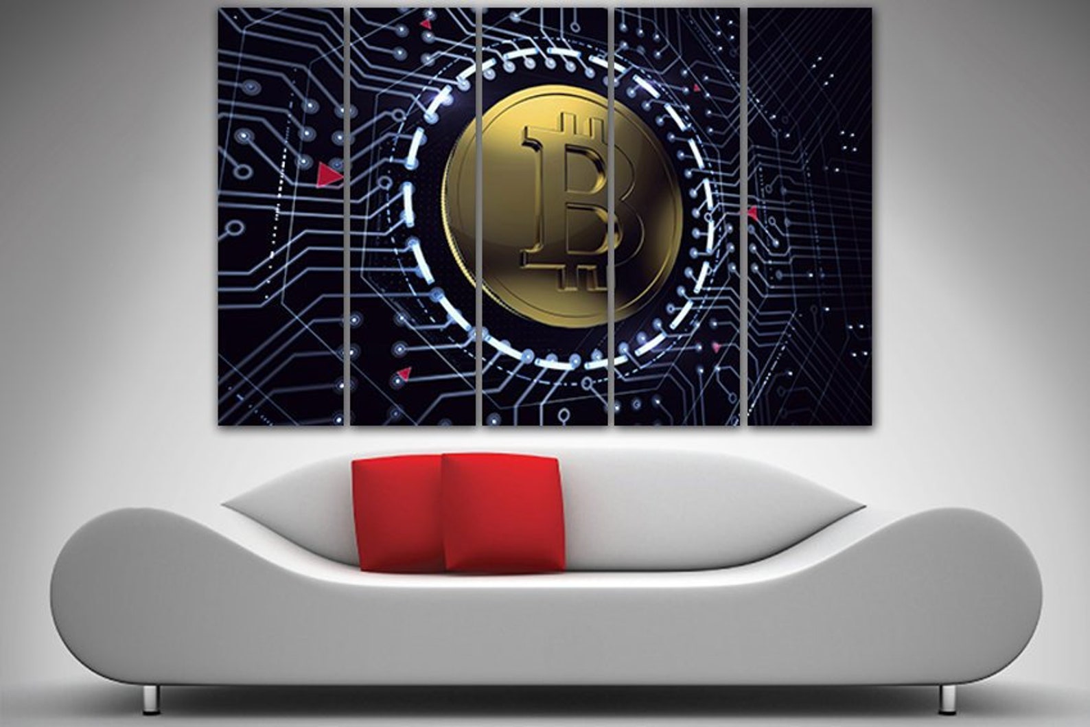 Bitcoin Print Bitcoin Canvas Finance Art Cryptocurrency - Etsy