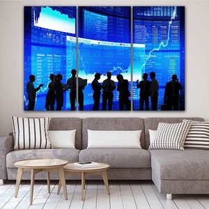 Stock Exchange Investment Décor Money Canvas Stock Market Trading Print ...