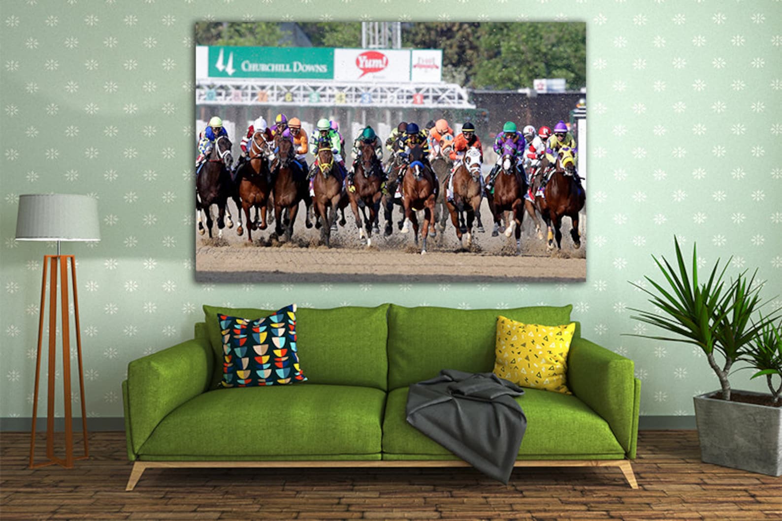 Horse Racing Large Canvas Set Sport Décor Equestrian Wall Art - Etsy