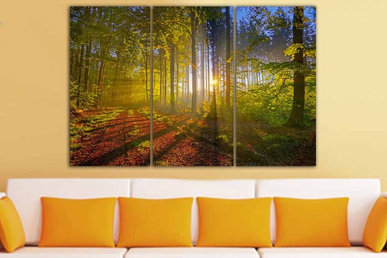 Forest Canvas Forest Print Forest Décor Landscape Art Forest | Etsy