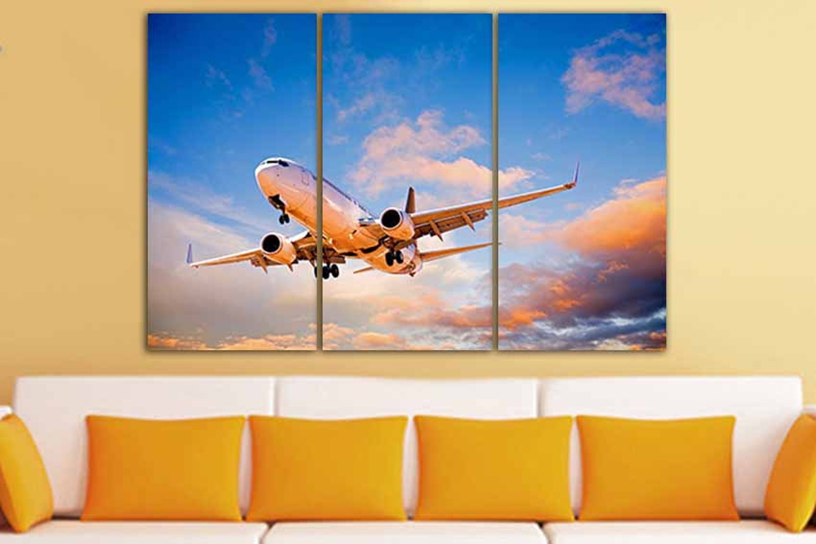 Wall art canvas Plane canvas Aircraft wall décor Mechanism | Etsy