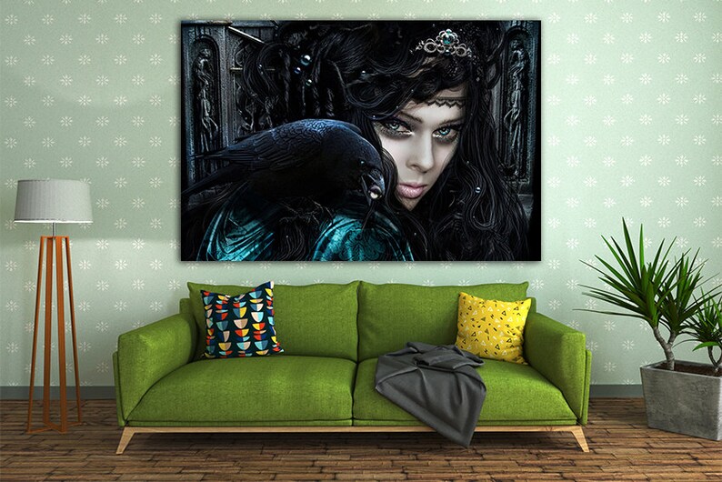 Vampire Print Vampire Canvas Gothic Vampire Gothic Art Print | Etsy