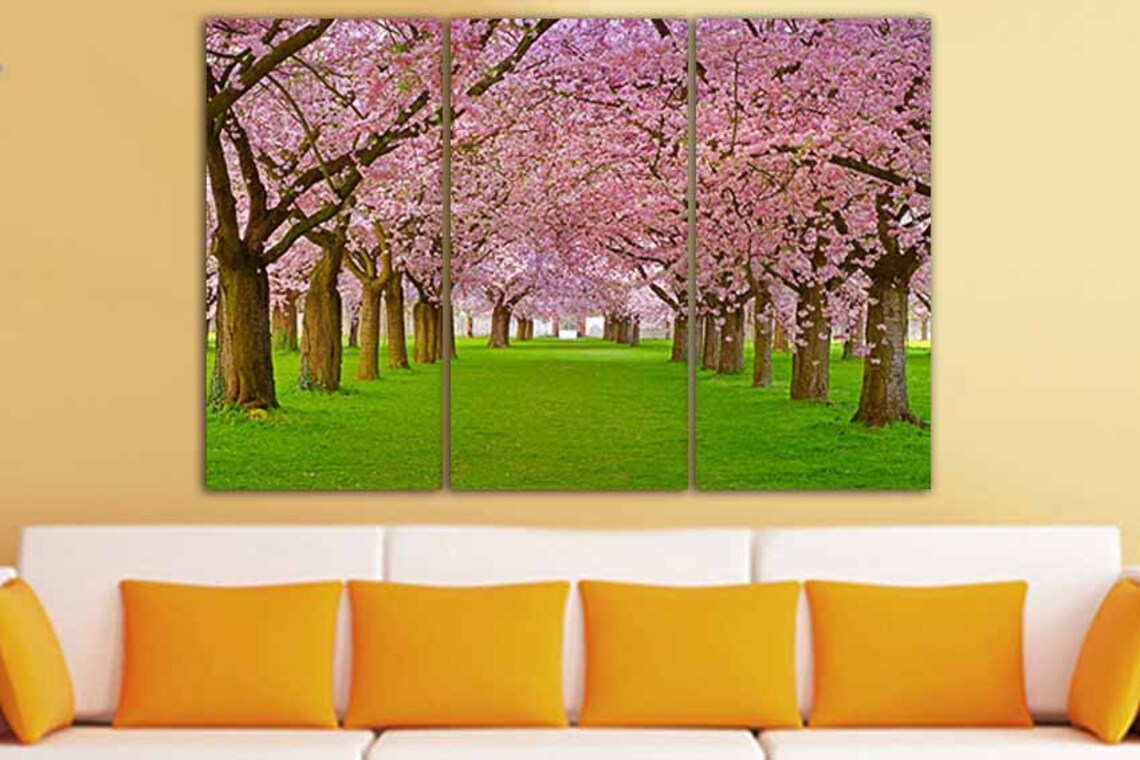 Sakura Print Sakura Canvas Sakura Wall Décor Sakura Poster | Etsy
