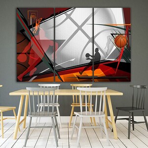 Basketball Canvas Basketball Print Basketball Wall Art Sport Home Art ...