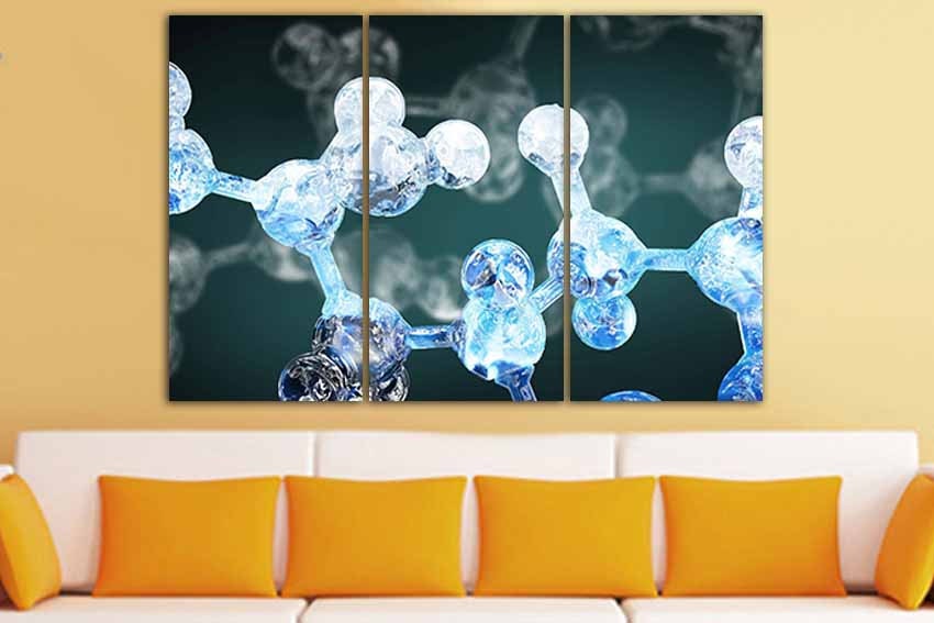 Molecule Large Canvas Set Science Decor Medical Print Medical - Etsy