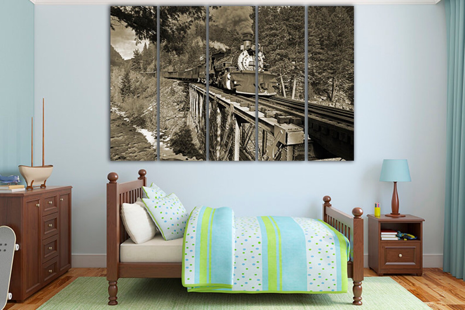 Panel Art Steam Engine Train Mechanism Decor Train Canvas Old - Etsy