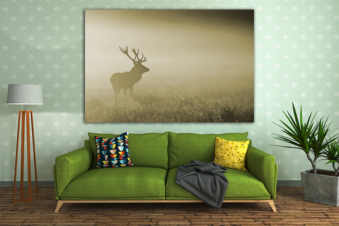 Stag Print Stag Wall Art Stag Canvas Animal Decor Deer Décor | Etsy