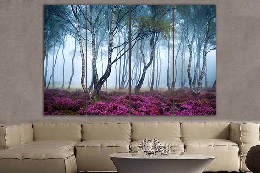 Forest Canvas Forest Print Trees Wall Décor Landscape Decor - Etsy