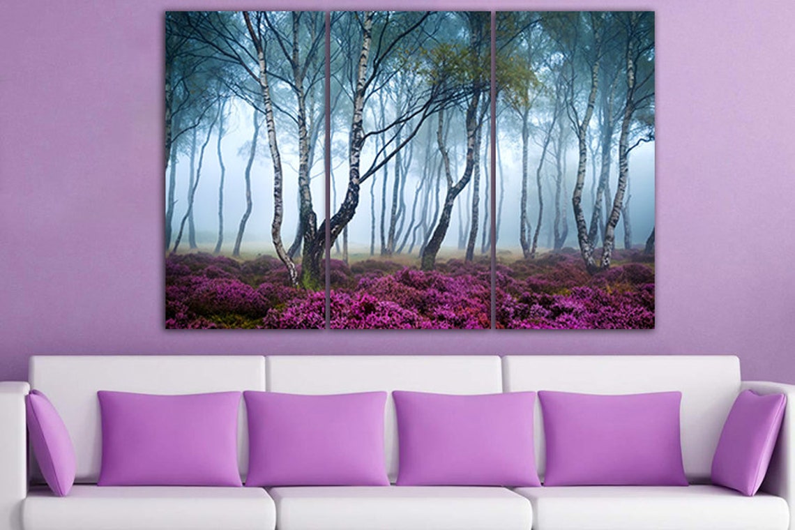 Forest Canvas Forest Print Trees Wall Décor Landscape Decor - Etsy