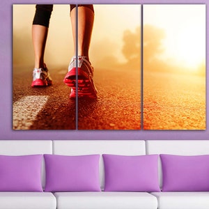 Running Canvas Set Sports Running Sports Decor Room Running Decor ...