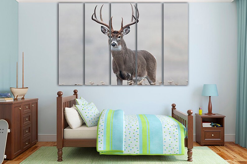 Stag Deer wall decor Stag print Animal decor Deer canvas Deer | Etsy