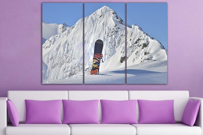 Snowboard Print Wall Art Canvas Sport Décor Snowboard Canvas - Etsy