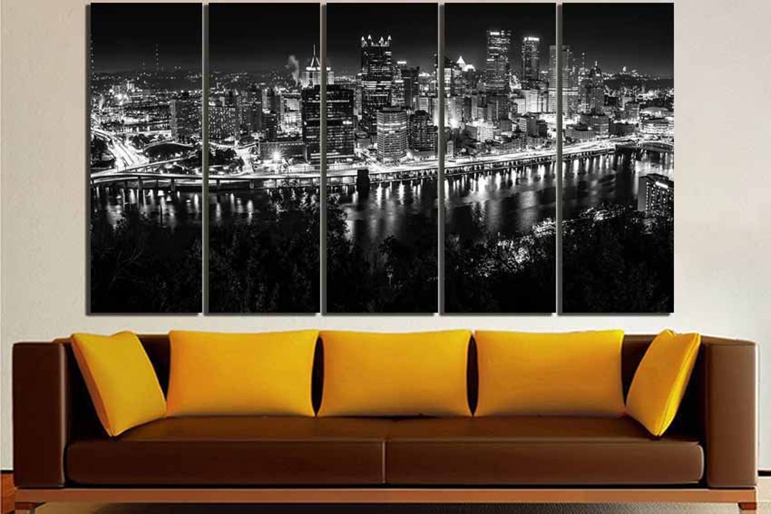 Pittsburgh Canvas Pittsburgh Print City Wall Art Pittsburgh Décor ...