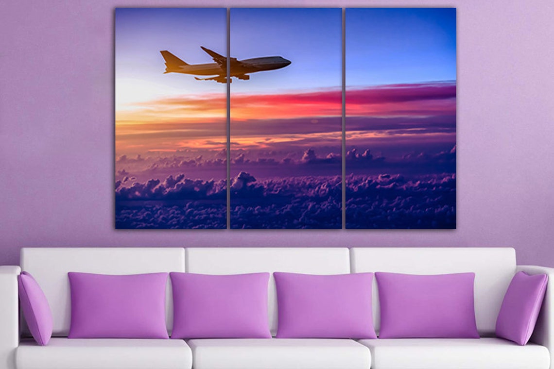 Panel Canvas Airplane Canvas Plane Wall Décor Mechanism Decor | Etsy