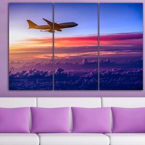 Panel Canvas Airplane Canvas Plane Wall Décor Mechanism Decor Plane ...