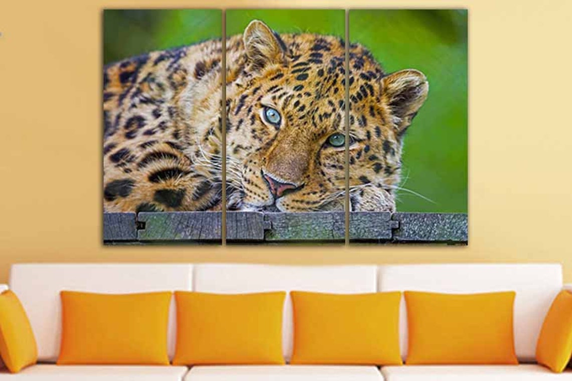 Leopard print Leopard canvas Leopard decor Leopard wall art | Etsy