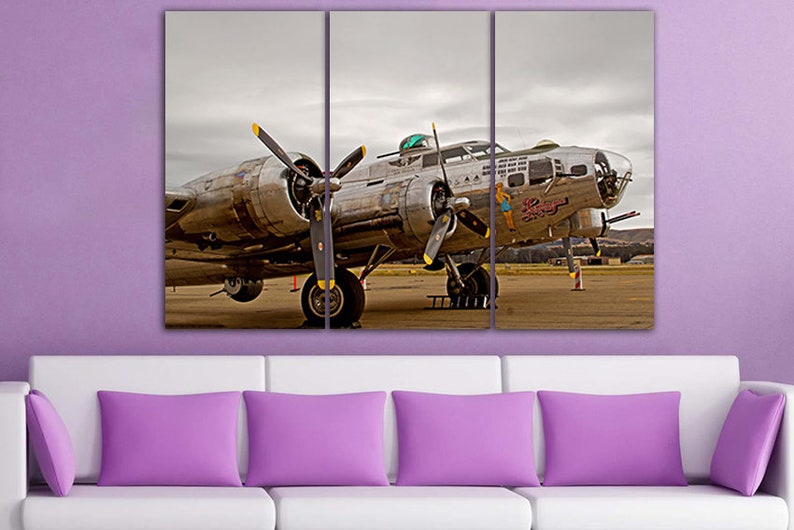 Large Canvas Set Plane Airplane Wall Art Airplane Décor | Etsy