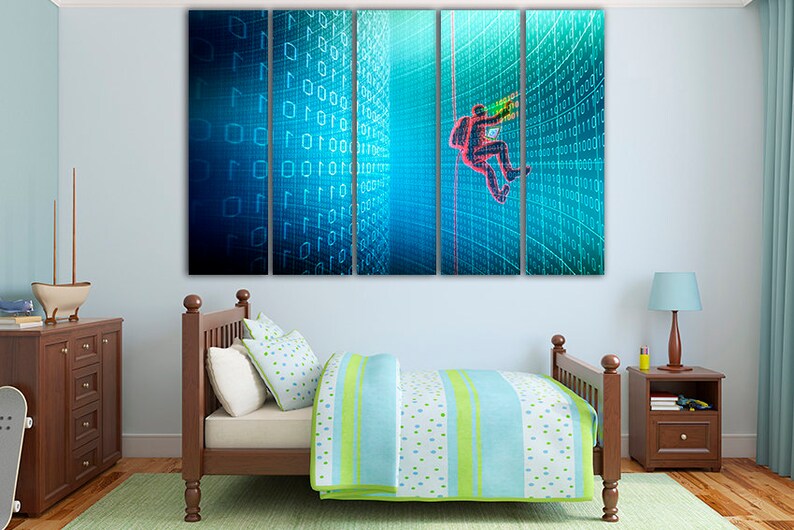 Hacking Internet Art Print on Canvas Matrix Code Matrix Print - Etsy