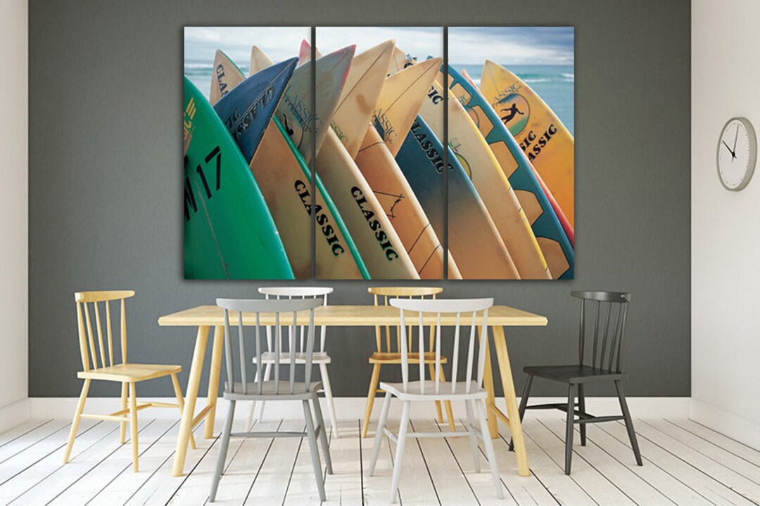 Surfboard Wall Art Canvas Surfing Decor Surfboard Wall Art Surfboard ...