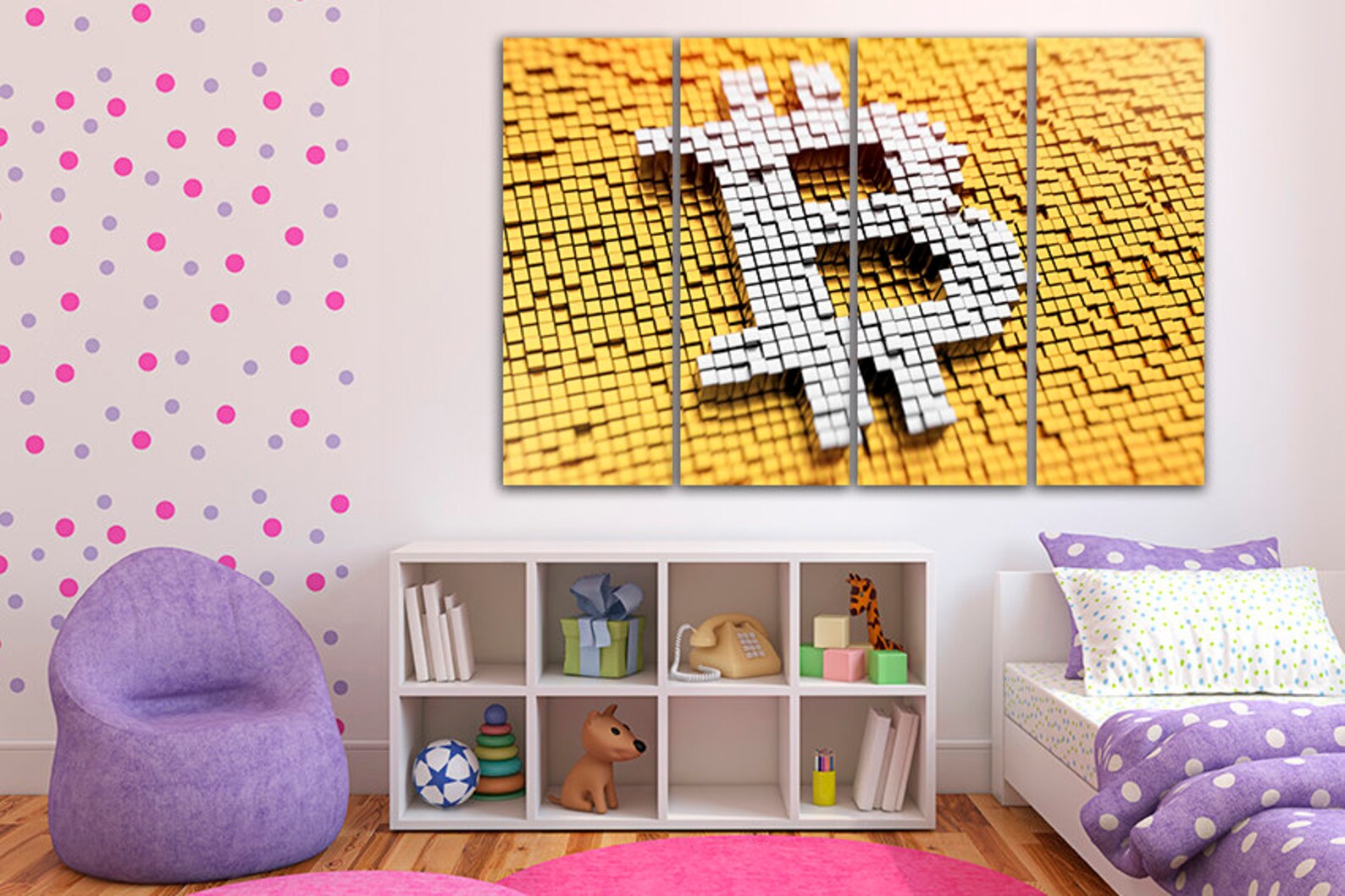 Bitcoin Print Bitcoin Canvas Finance Art Cryptocurrency - Etsy